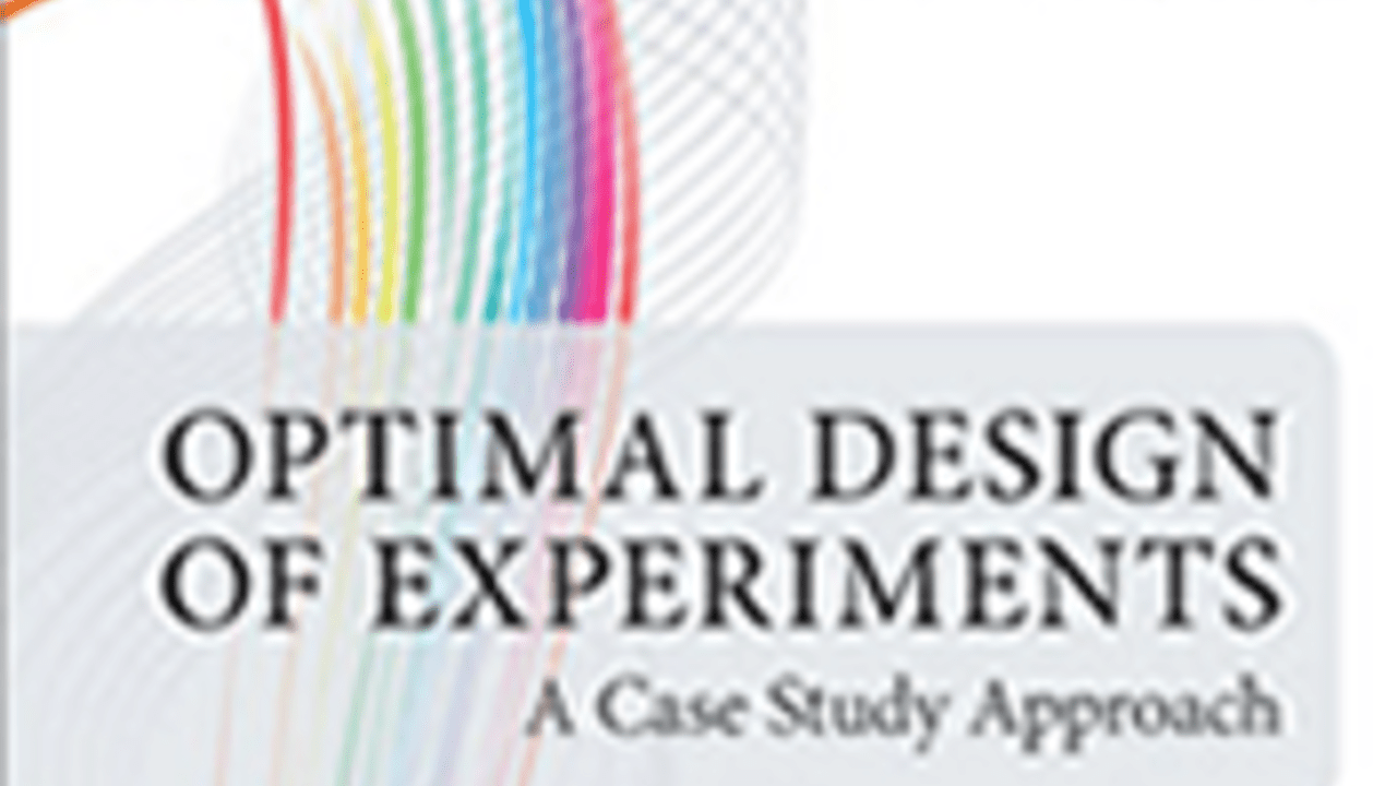 Peter Goos and Bradley Jones this year's winners of the Technometrics ...