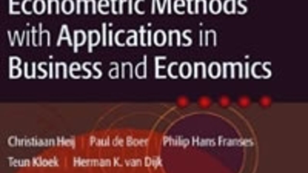 Auteurs vieren bestseller “Econometric Methods with Applications in Business and Economics ...