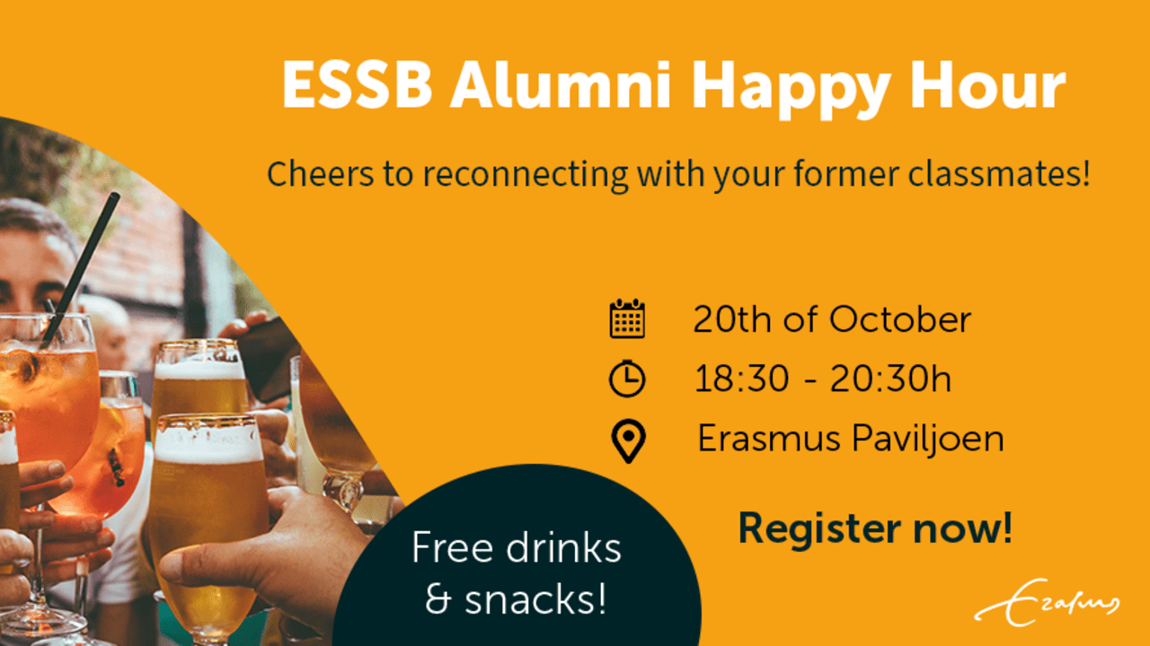 ESSB Alumni Happy Hour | Erasmus School of Social and Behavioural Sciences | Erasmus University ...