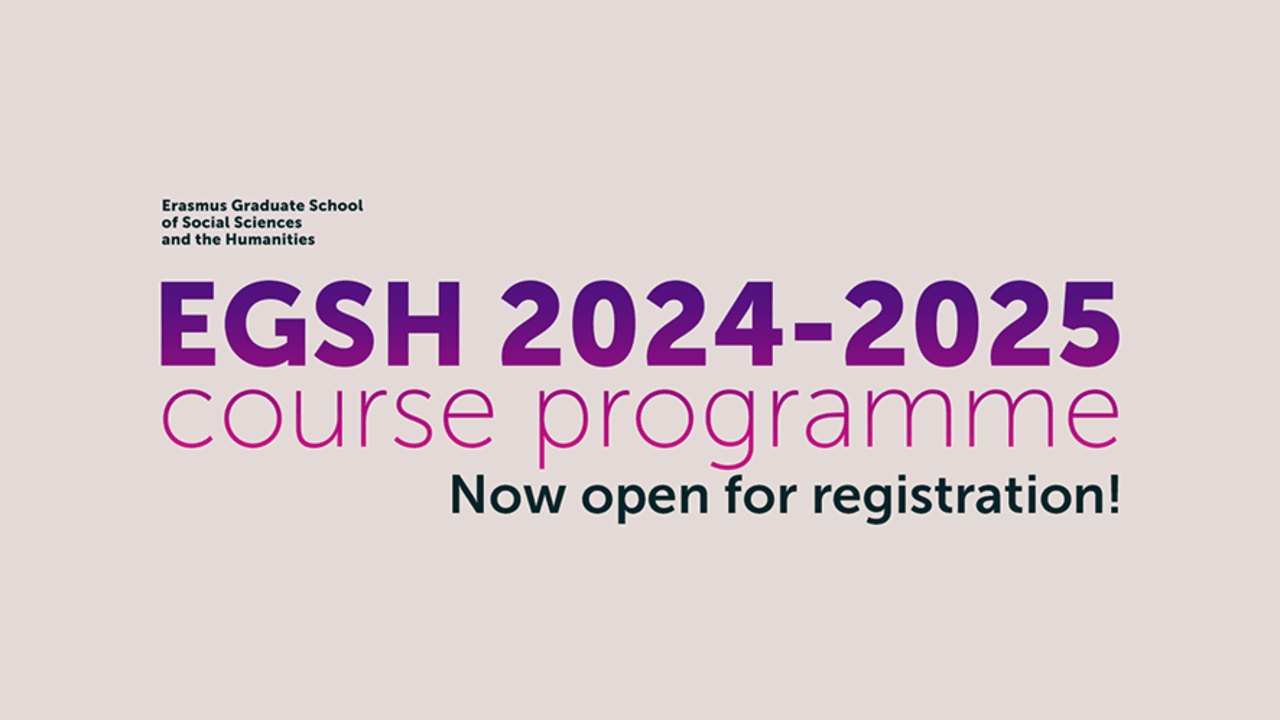 PhD course programme 2024-2025 now available! | Erasmus Graduate School ...