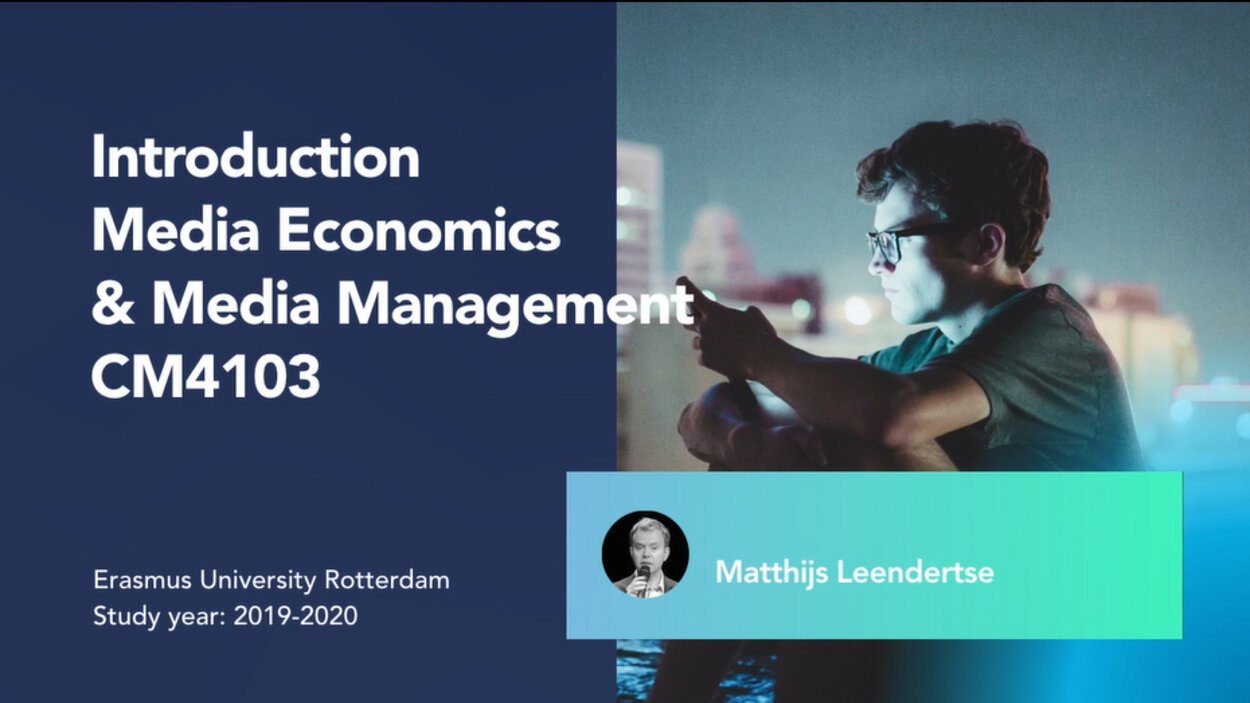 Programme overview Master Media & Business | Erasmus University Rotterdam